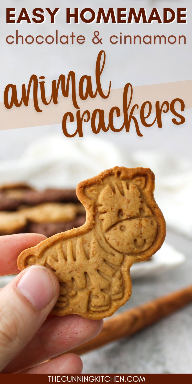 Homemade Animal Crackers (Chocolate & Cinnamon) - The Cunning Kitchen
