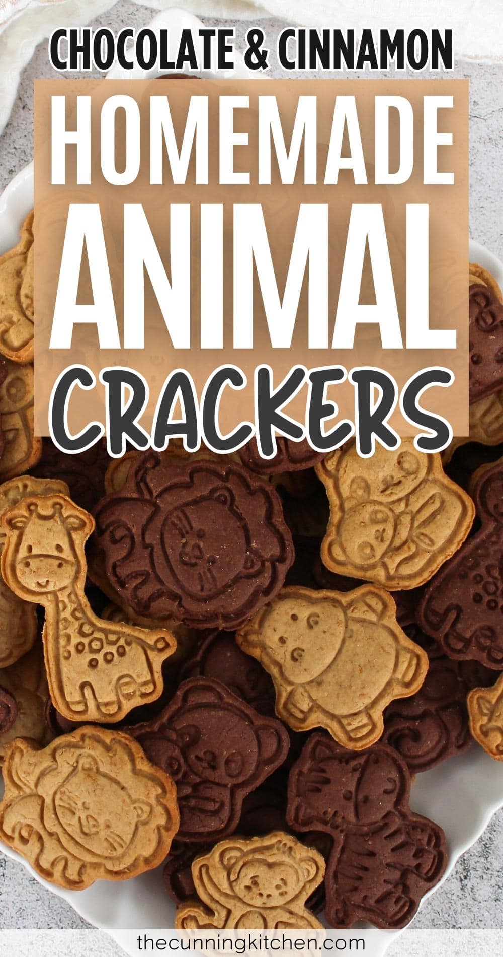 Homemade Animal Crackers (Chocolate & Cinnamon) - The Cunning Kitchen