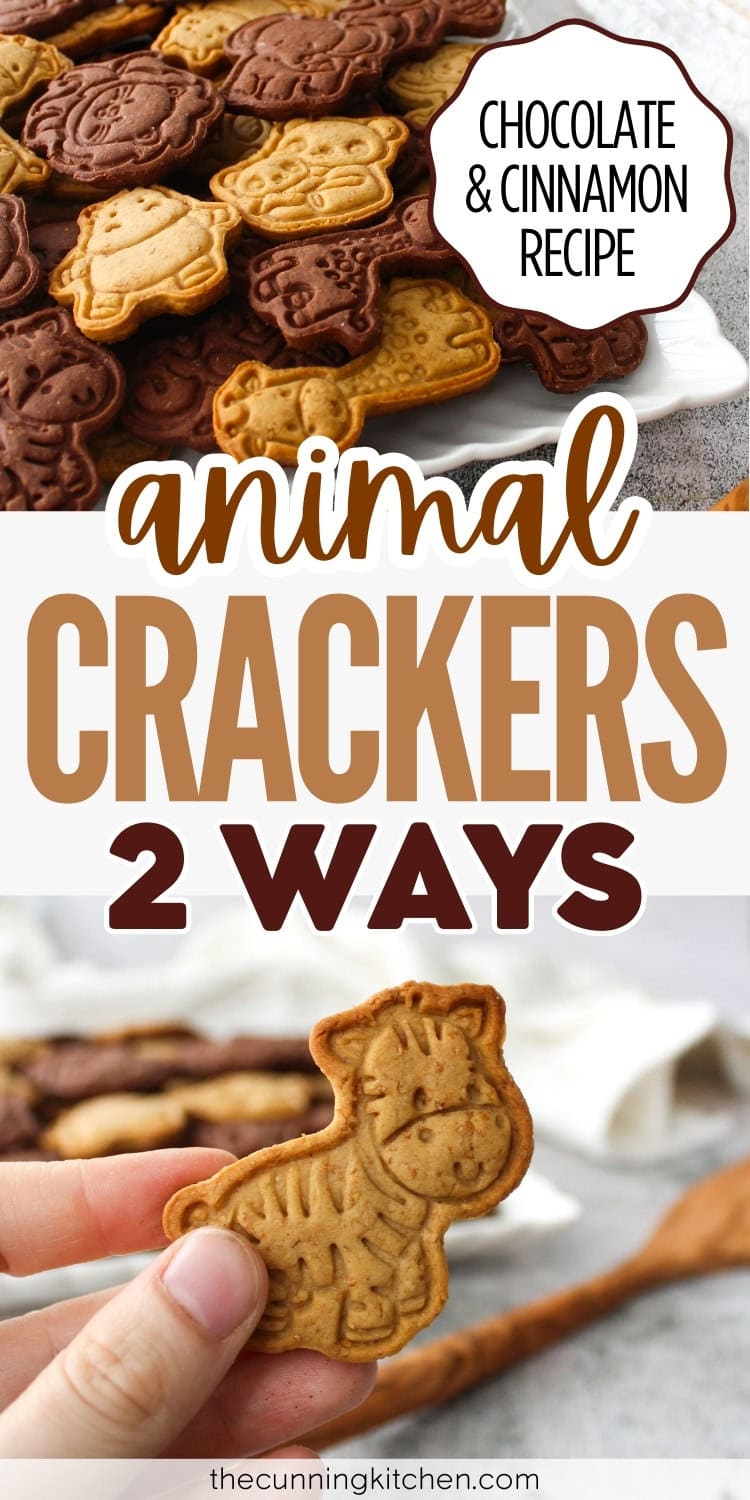 Homemade Animal Crackers (Chocolate & Cinnamon) - The Cunning Kitchen